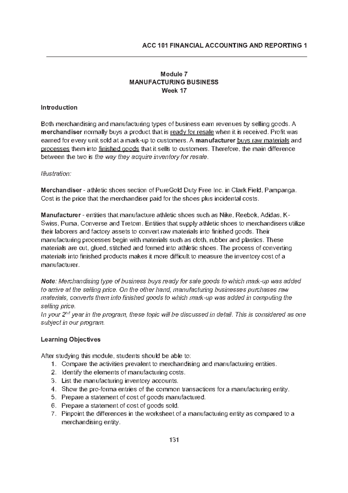 ACC-101 Module-7 - lectures - ☎ ☛ ☞ ☛ - Studocu
