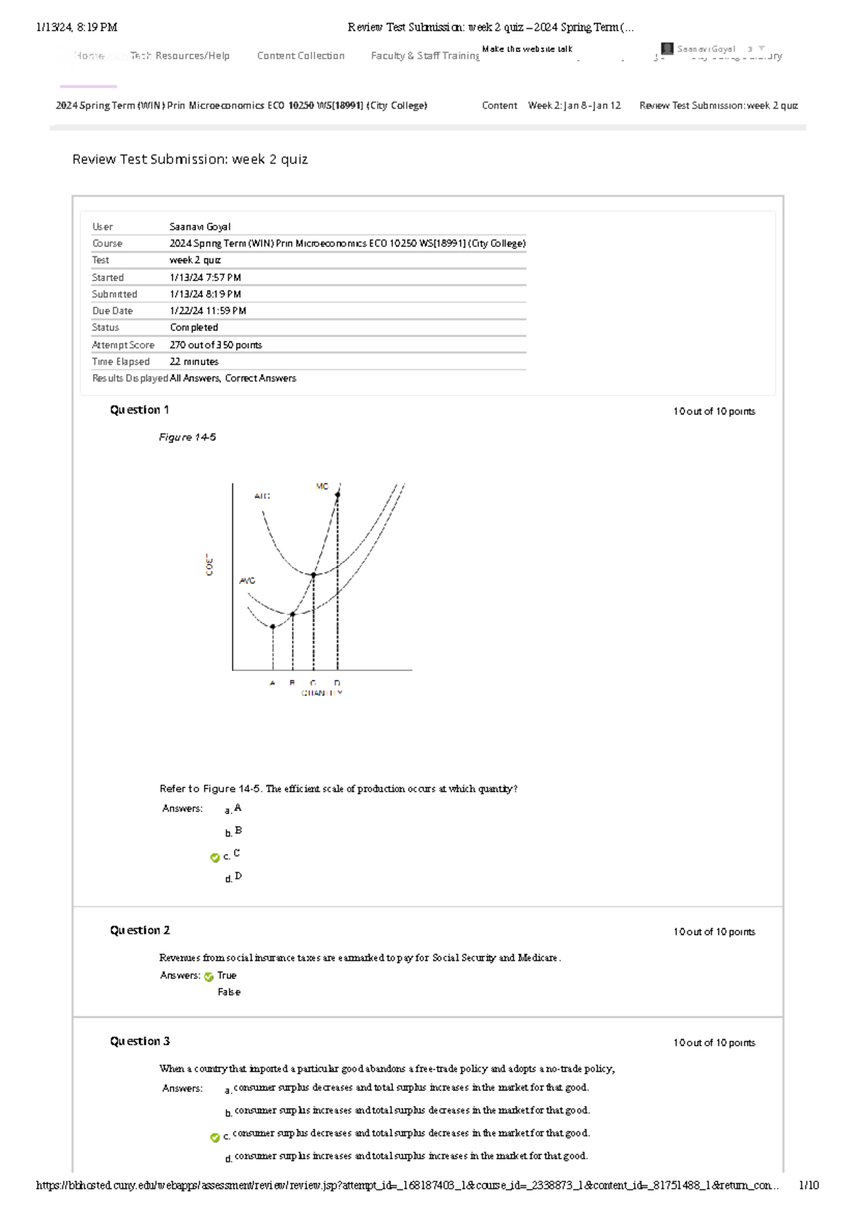 2Review Test Submission week 2 quiz – 2024 Spring Term ( - 2024 Spring ...