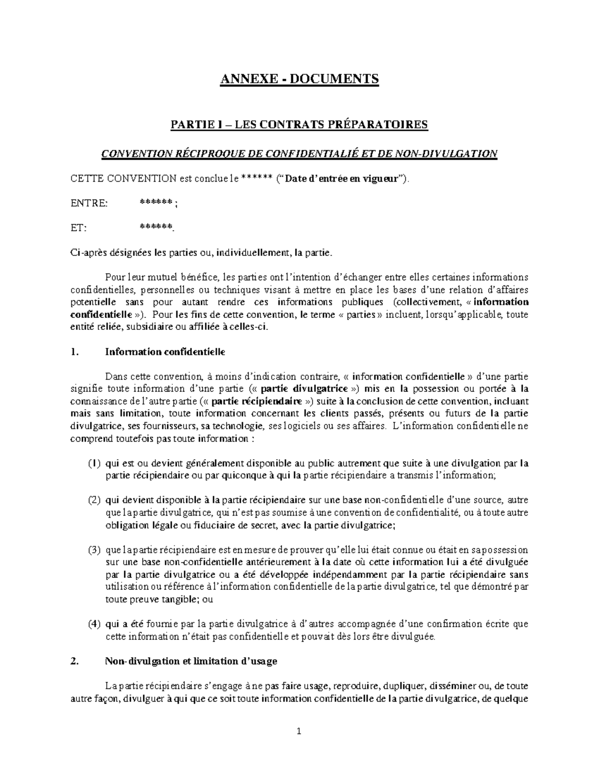 Annexe - Documents. a imprimé pdf - ANNEXE - DOCUMENTS PARTIE I – LES ...