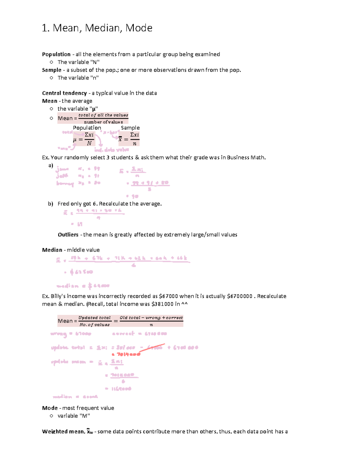 OMPT - Lec 1 - Instructor: Neilu Rishi - Mean, Median, Mode ...