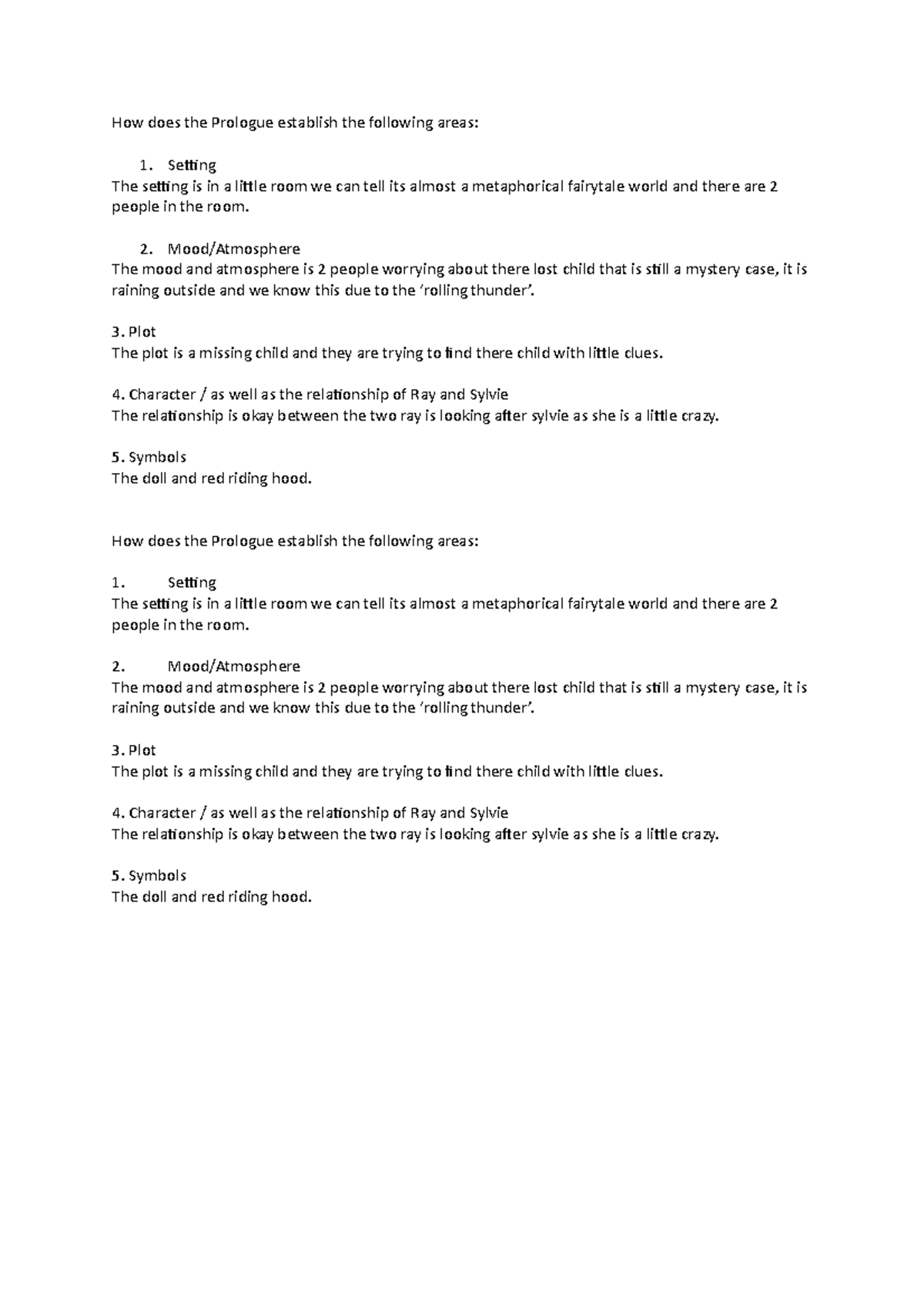 Ruby moon notes - Blurb - How does the Prologue establish the following ...