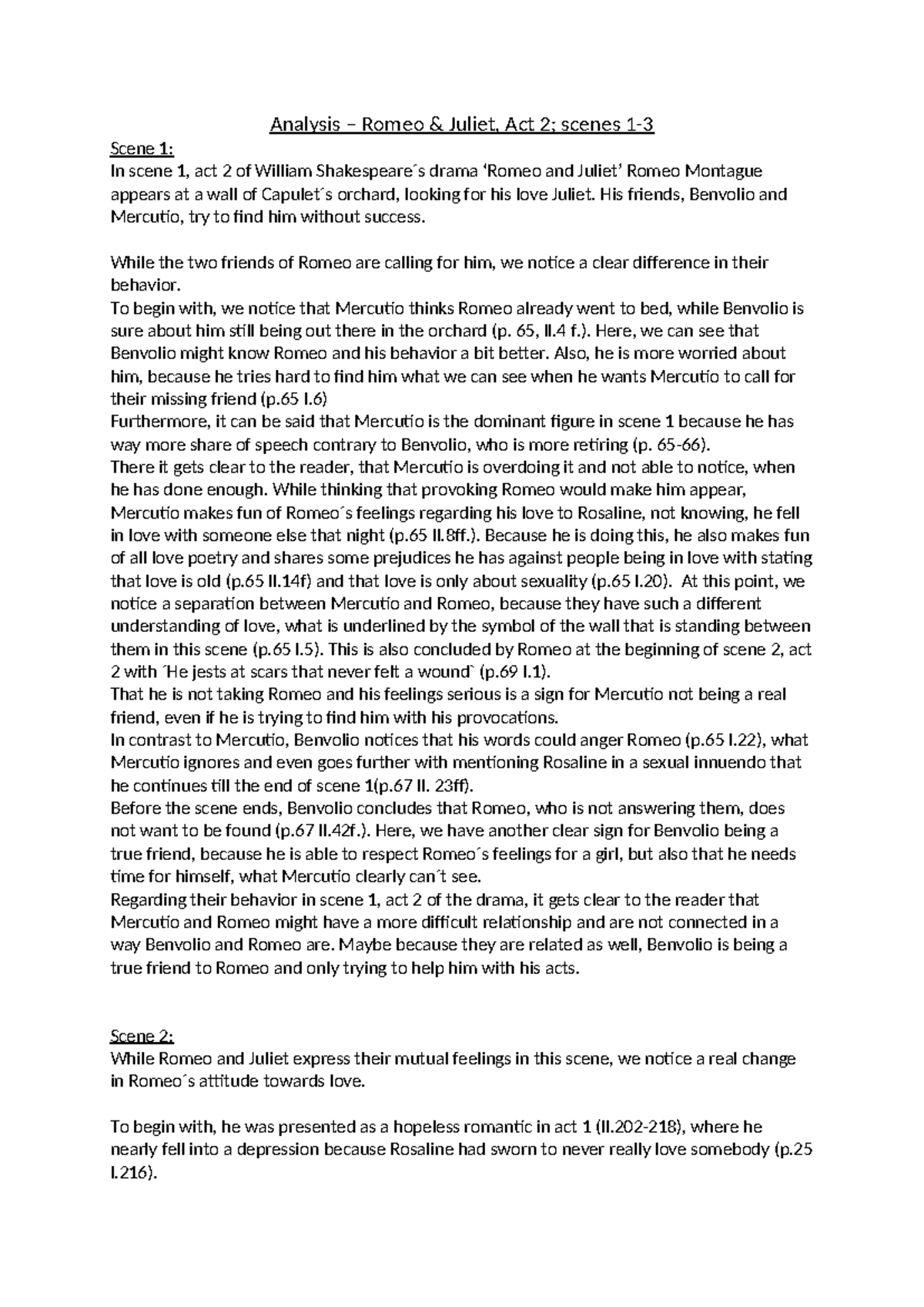 Analysis R&J act 2 - Analysis – Romeo & Juliet, Act 2; scenes 1- Scene ...