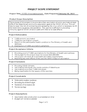 Chapter 2 - Defining the Project Task - 2 Defining the Project Task Every project should be ...