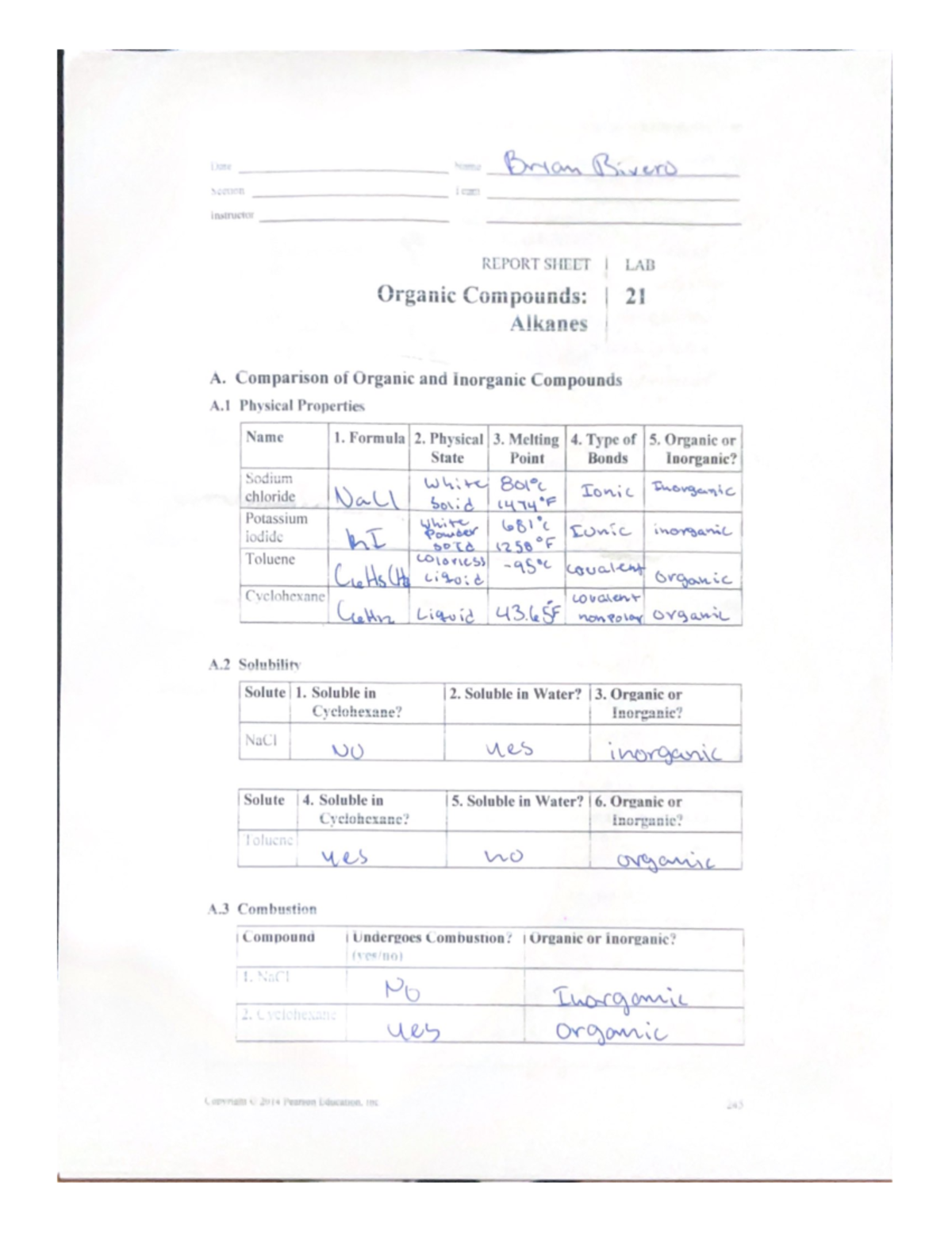 Report Sheet - CHM1033 - Studocu