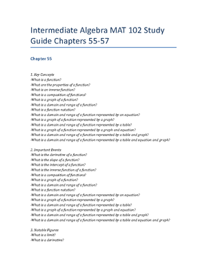 Algebra Study Guide Chapters 37-39 - Algebra Study Guide Chapters 37 ...