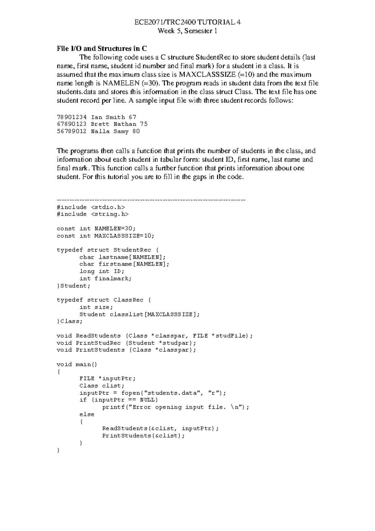 ECE2071 Tutorial 4 answer 2021 sem 1 wed - ECE2071/TRC2400 TUTORIAL 4 ...
