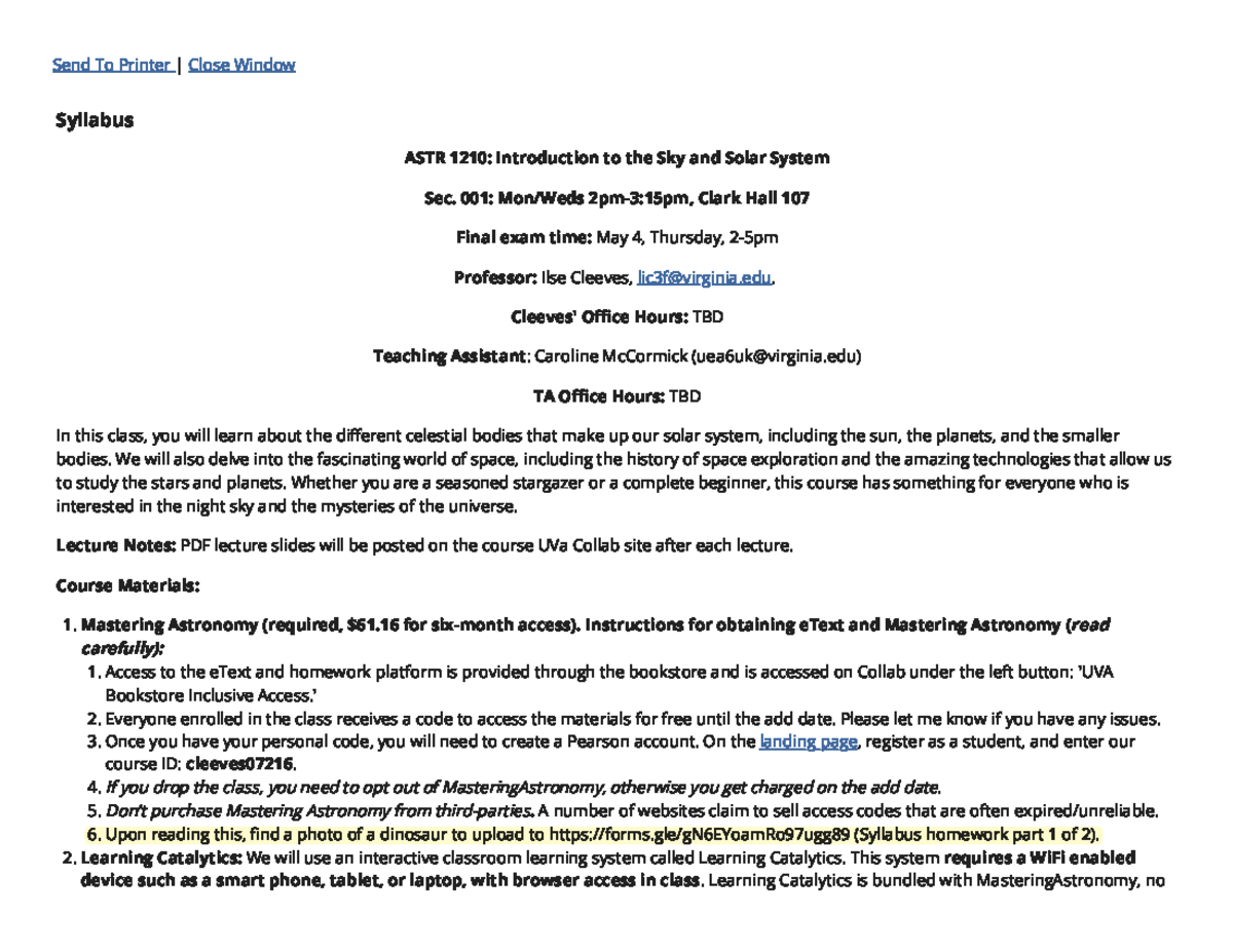 Syllabus Spring 2023 - Send To Printer | Close Window Syllabus ASTR 1210: Introduction to the ...