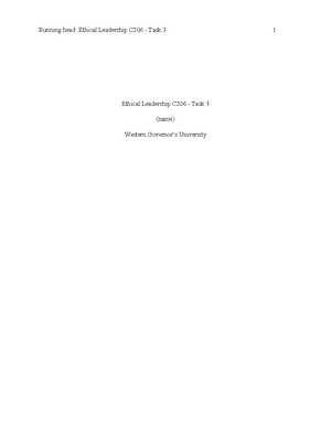 C206 Task 1 Spencer Wabel WGU - C206 / EHM1 - WGU - Studocu
