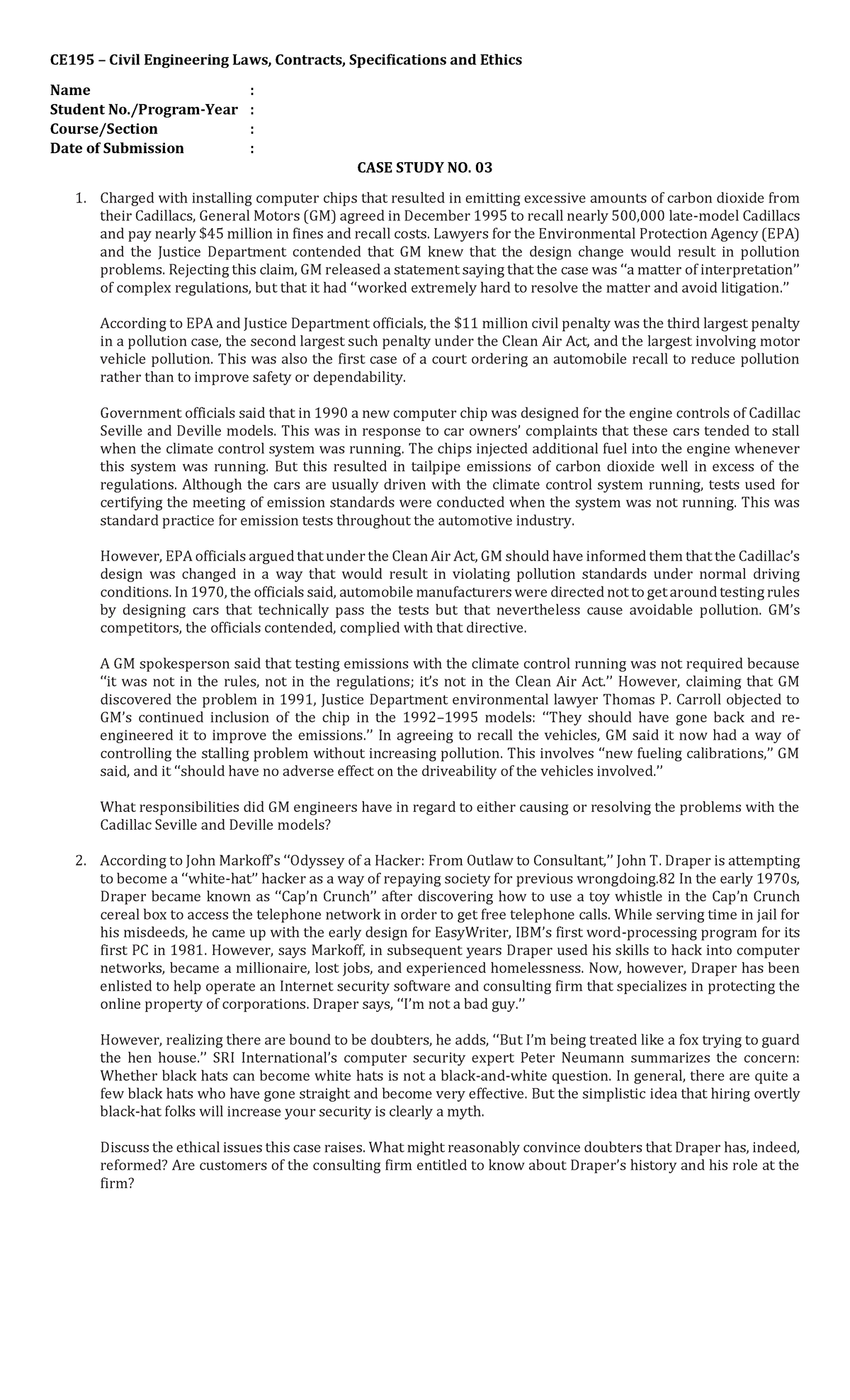 CE195-2 CS03 - celaw - CE195 – Civil Engineering Laws, Contracts ...