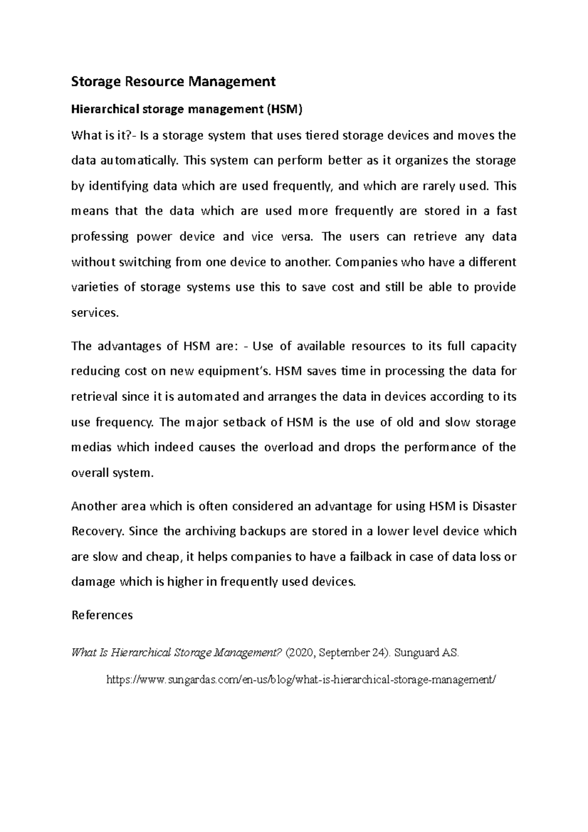 616 storage. ICT616 Assignment 2 do not copy the contents - Storage Resource Management ...