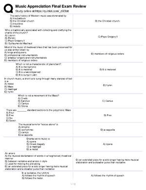 Music exam 2 quizlet - Music test 2 Study online at quizlet/_d0gx7v The ...