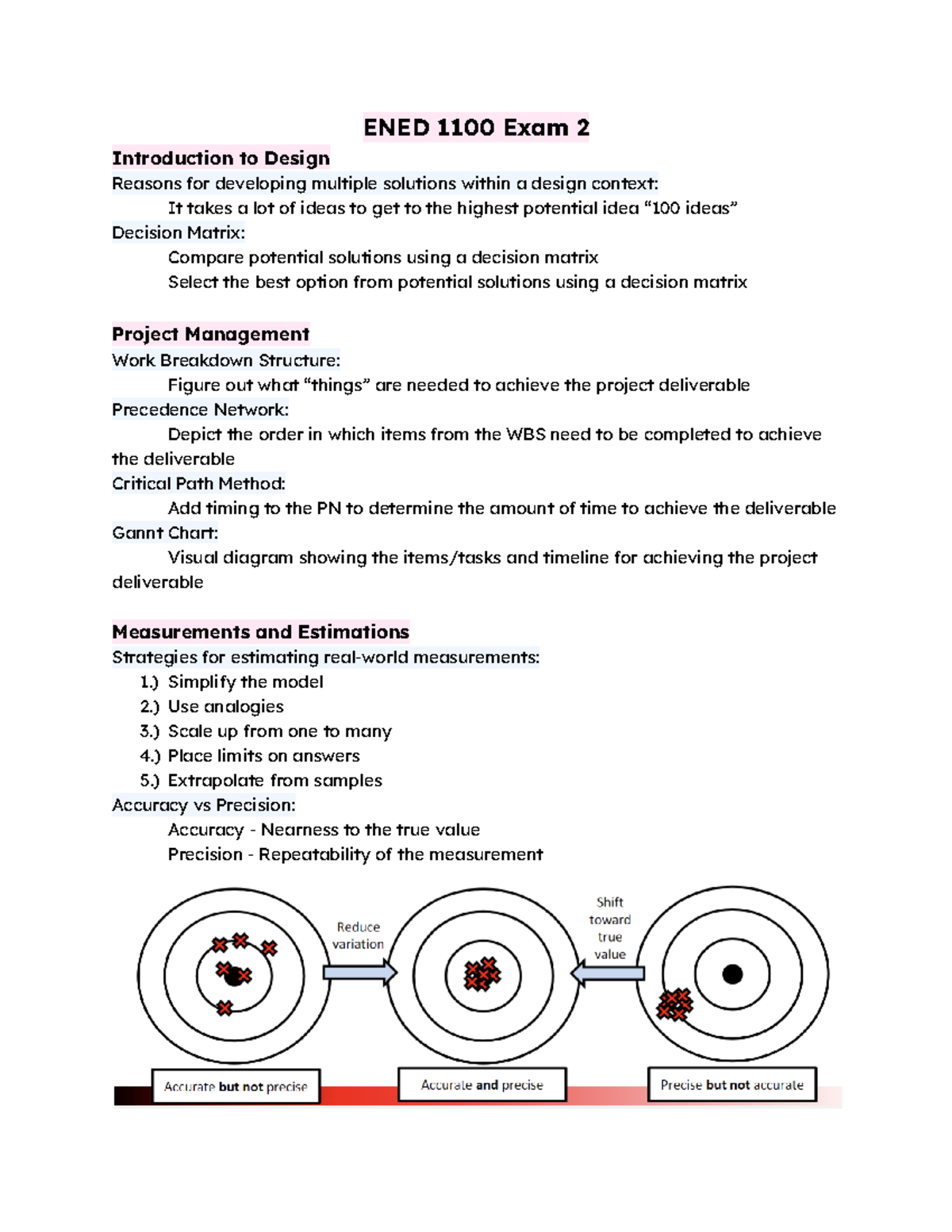 ENED Exam 2 Study Guide - ENED 1100 Exam 2 Introduction to Design Reasons for developing ...