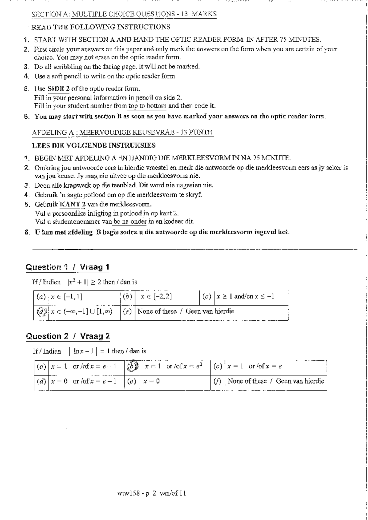 WTW158 ST1 2016 - WTW 158 - Studocu