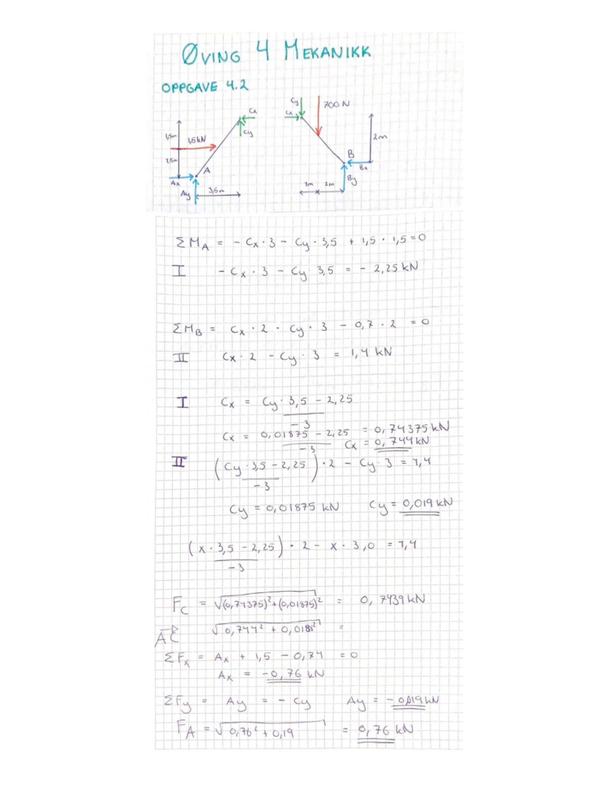 Mekanikk Øving 4 - BYPE1100 - Studocu