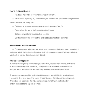 Engl202b Notes - Paraphrasing - The “Paramedic Method” for editing: 1 ...