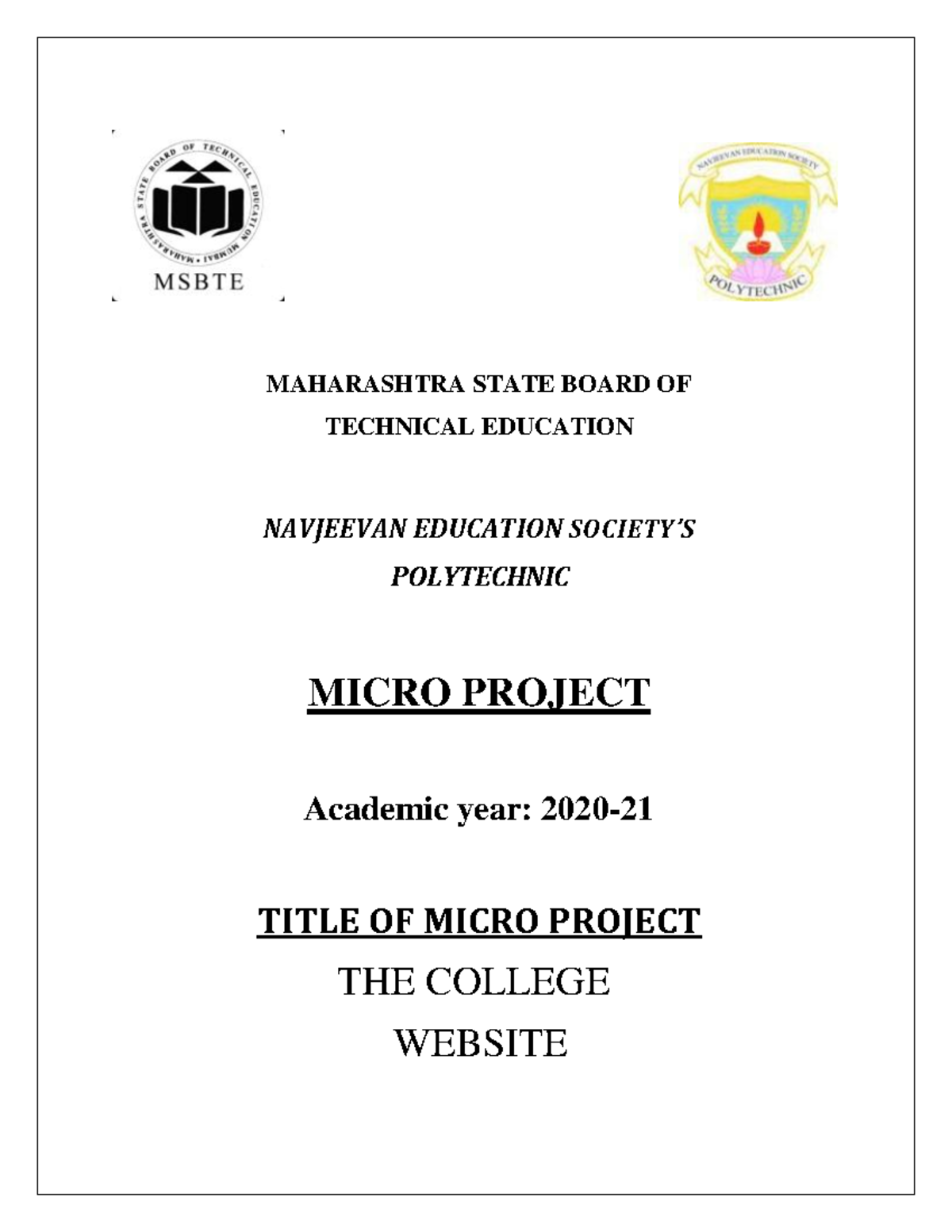 549555369 college website wpd micro project - MAHARASHTRA STATE BOARD ...