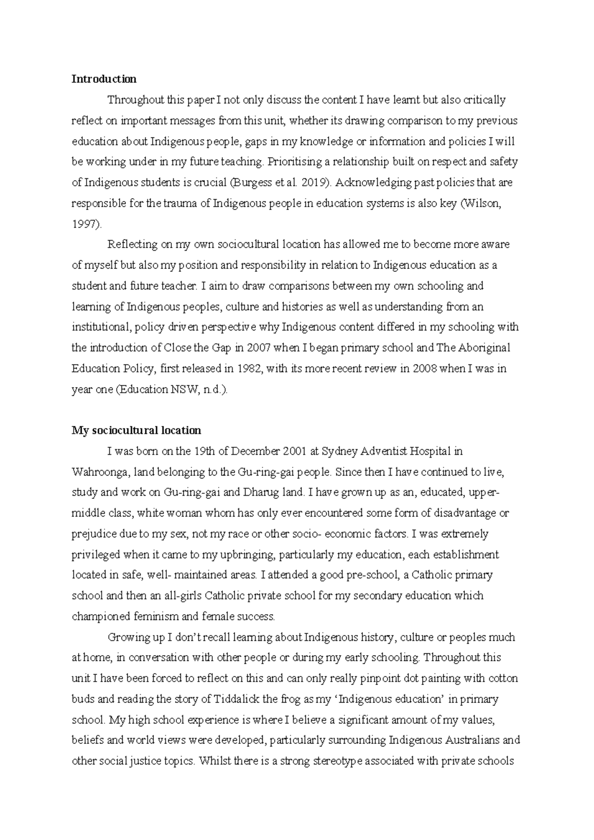 Major Essay HD mark - Introduction Throughout this paper I not only ...