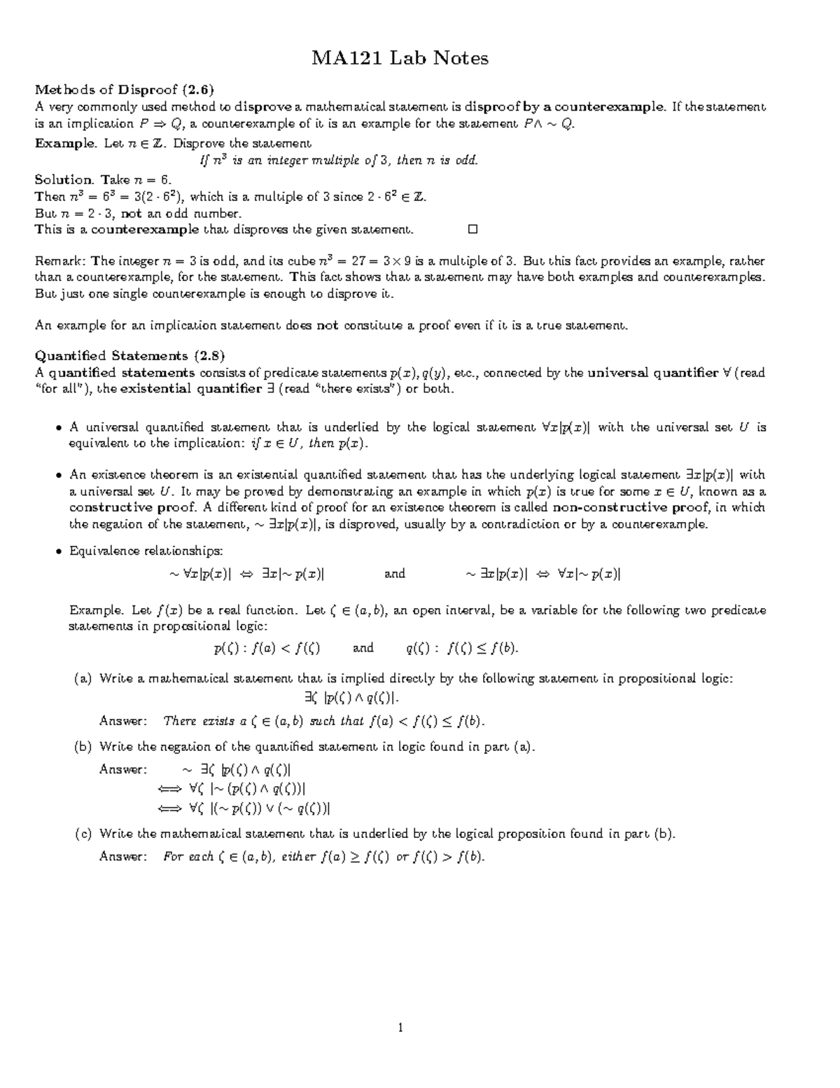 121lab3notes Fbljwnf Felwjfn Wkefjnw K Ma121 Lab Notes Methods Of