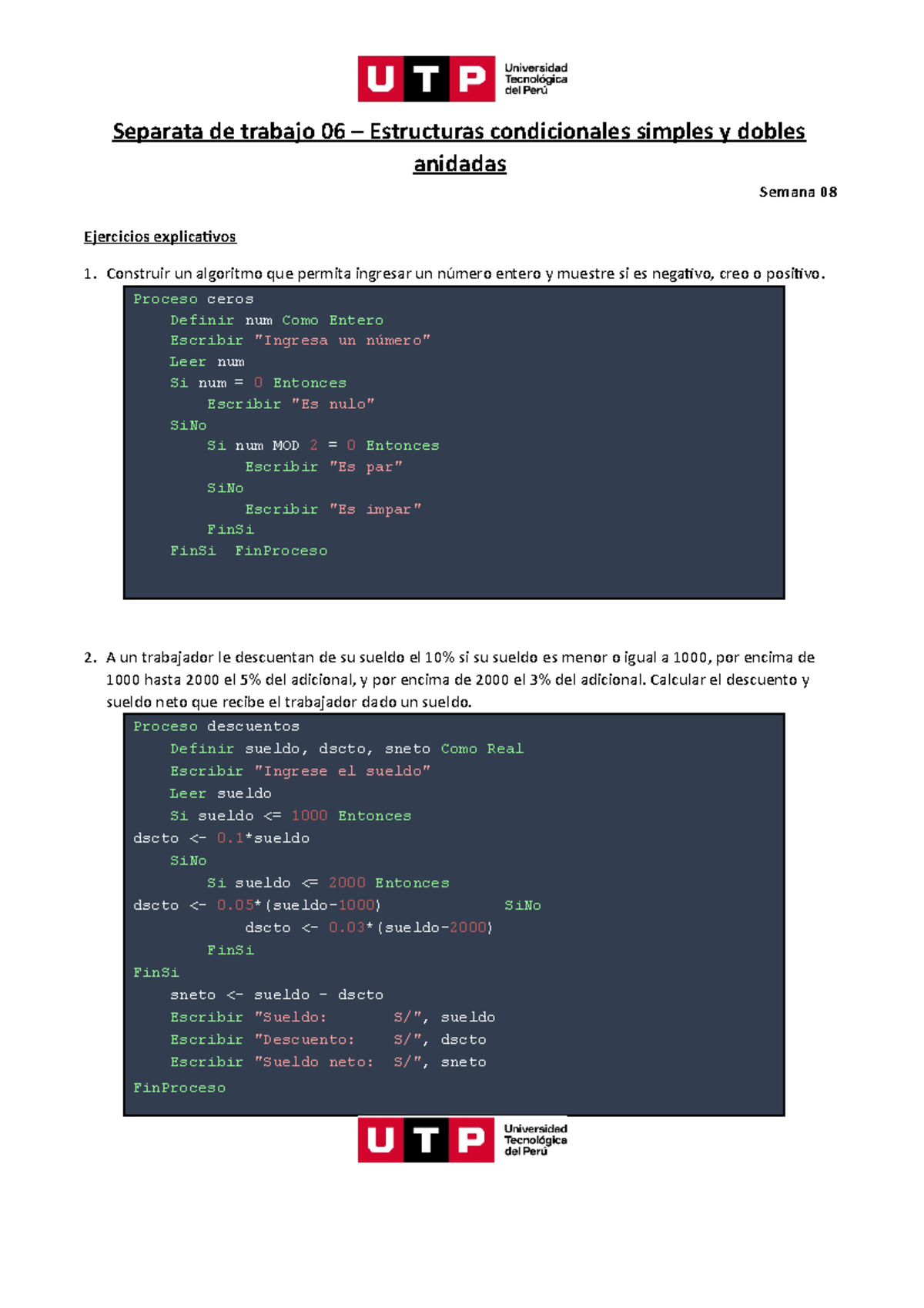Separata 06 Unidad 02 tarea - Principios de algoritmos - UTP - Studocu