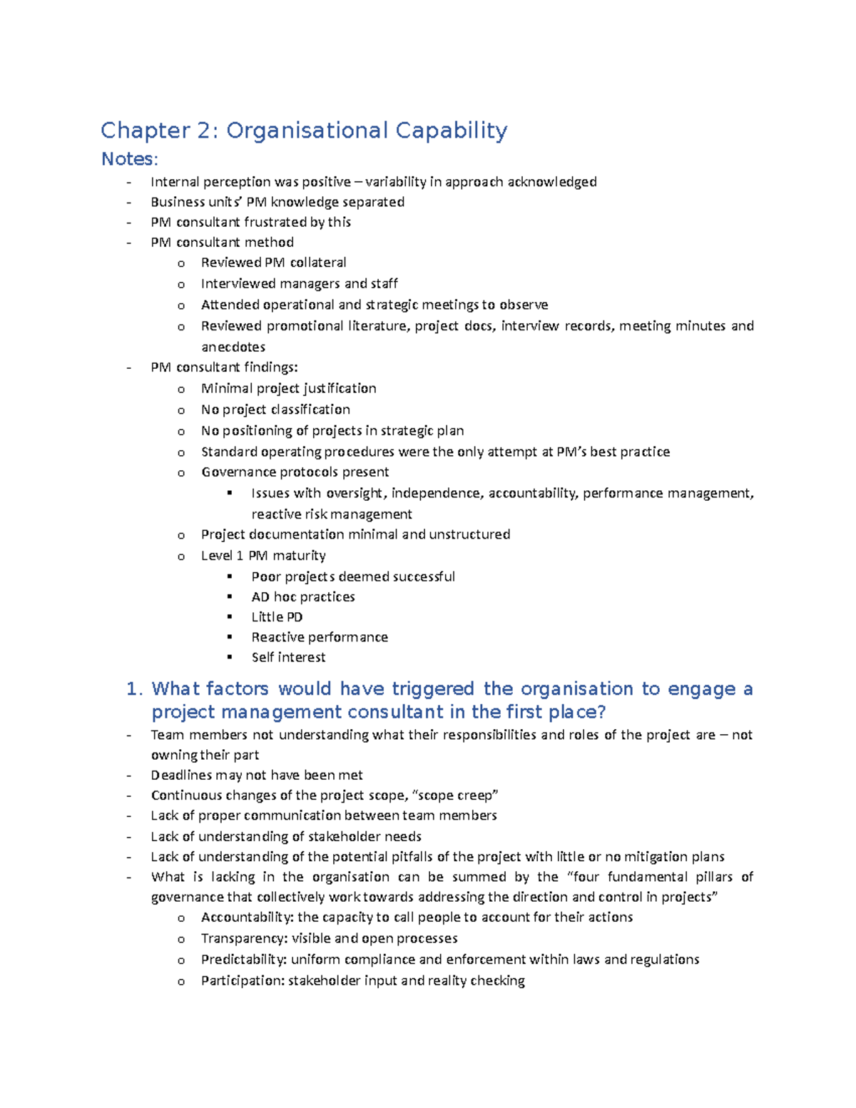 Case-Studies 5505 - Case studies answers - Chapter 2: Organisational ...