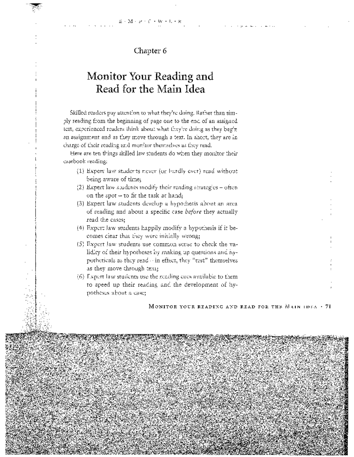 Reading Like a Lawyer - How to help read like a law student - LAW 7071 ...