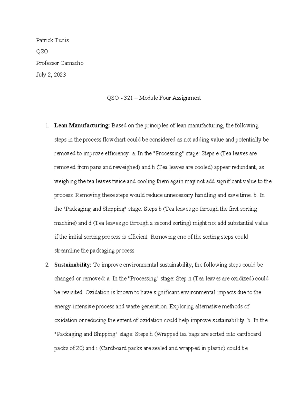 INT 220 Module One Assignment - Patrick Tunis QSO Professor Camacho ...
