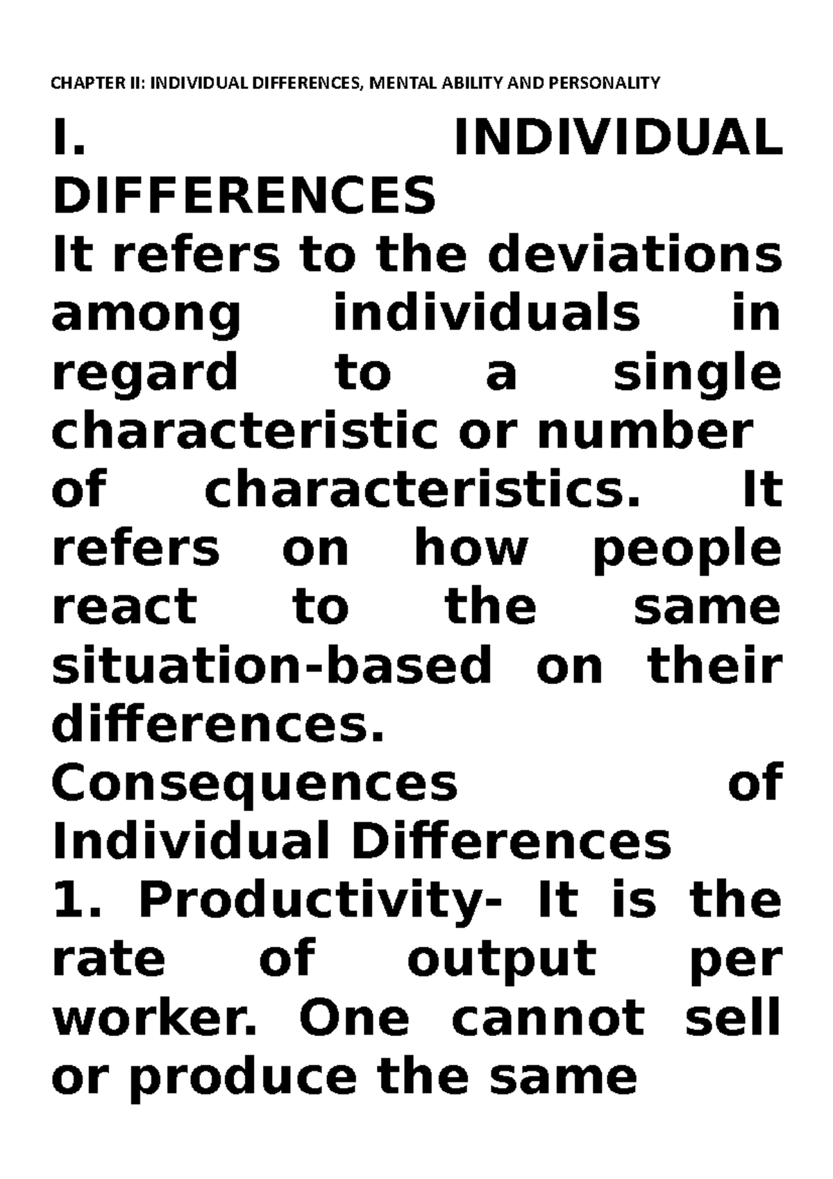 Chapter II - Individual Differences, Mental Ability and Personality ...