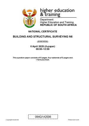 Building and structural surveying n4 textbook - Bss n4 - Studocu