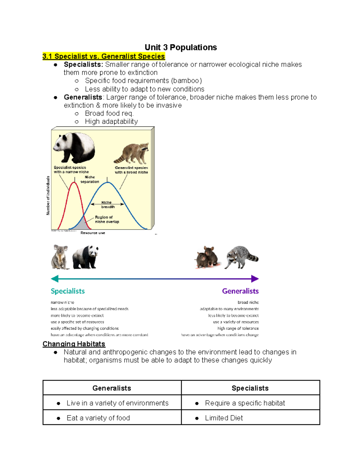 Unit 3 - This is notes for environmental science (unit 3) - Unit 3 ...