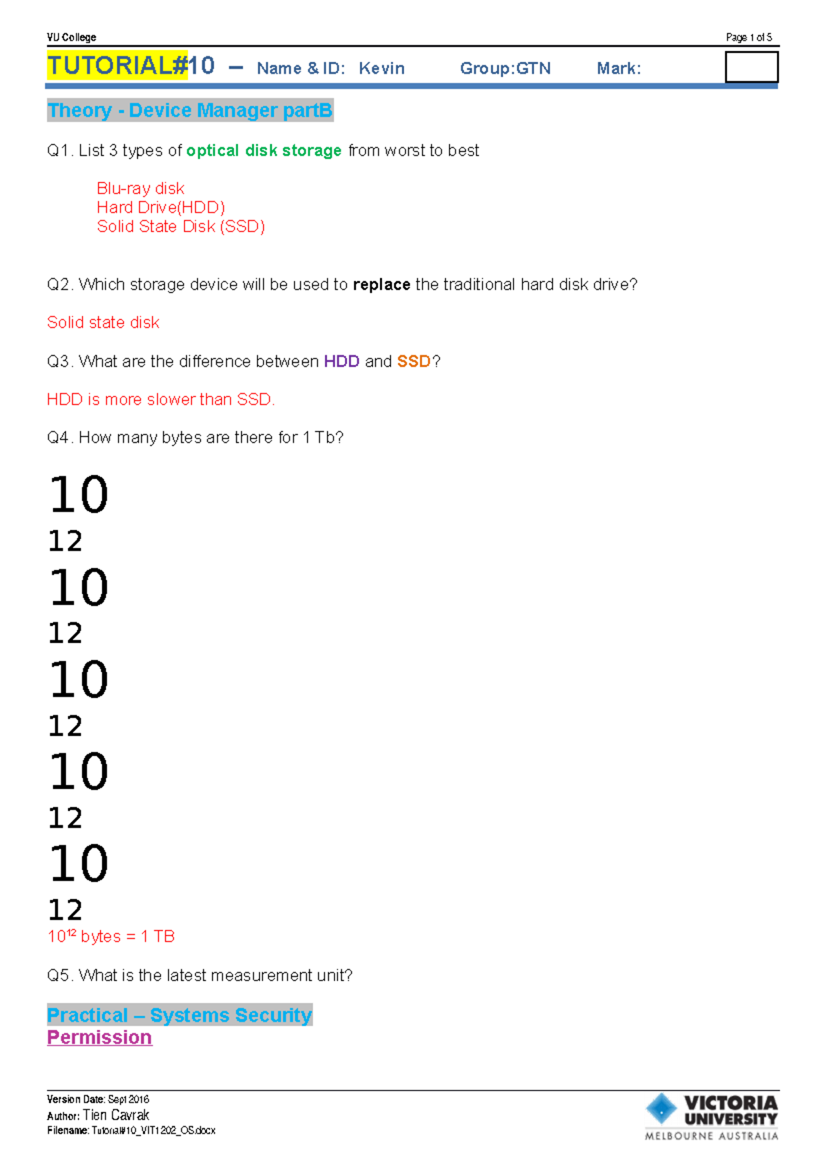 Kevin tutorial 10 - lab 10 - TUTORIAL#10 – Name & ID: Kevin Group:GTN ...