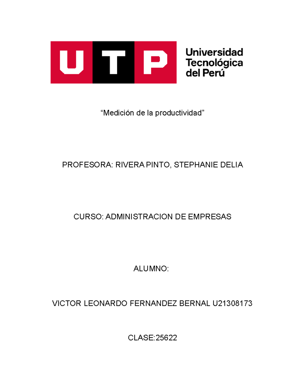 La departamentalización - “Medición de la productividad” PROFESORA ...