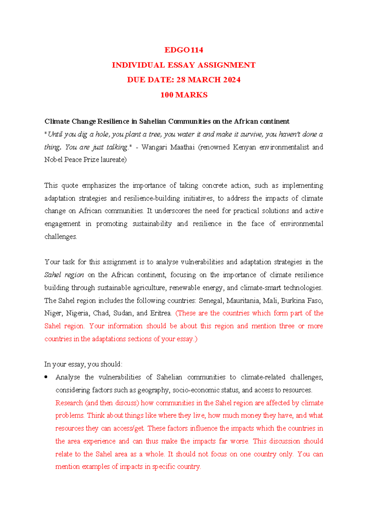 EDGO114 Major Assignment 2024 - EDGO INDIVIDUAL ESSAY ASSIGNMENT DUE ...