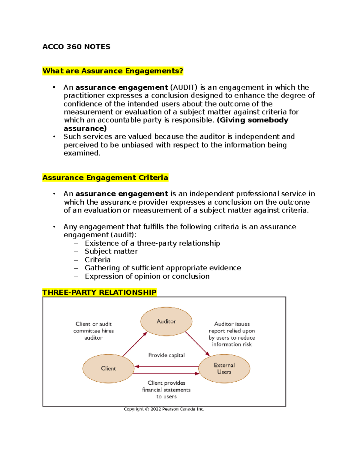 ACCO 360 Notes - ACCO 360 - Concordia - Studocu