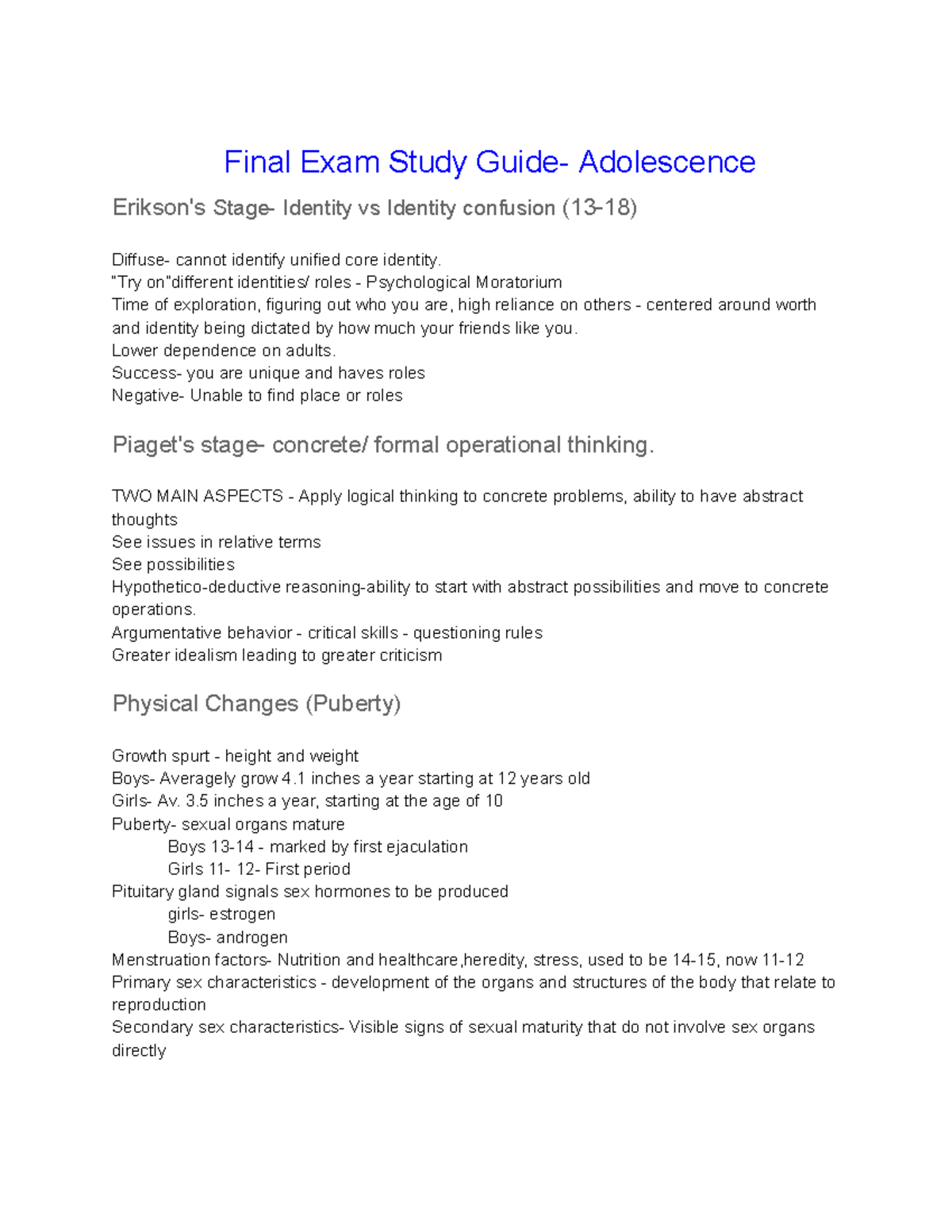 FAM Final Exam Study Guide Chapter 10 - Final Exam Study Guide ...