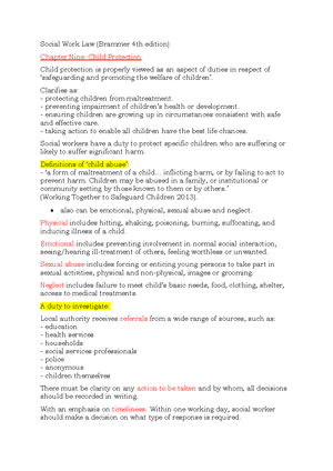 Social Work Law chapter 1 and 2 - Warning: TT: undefined function: 32 ...