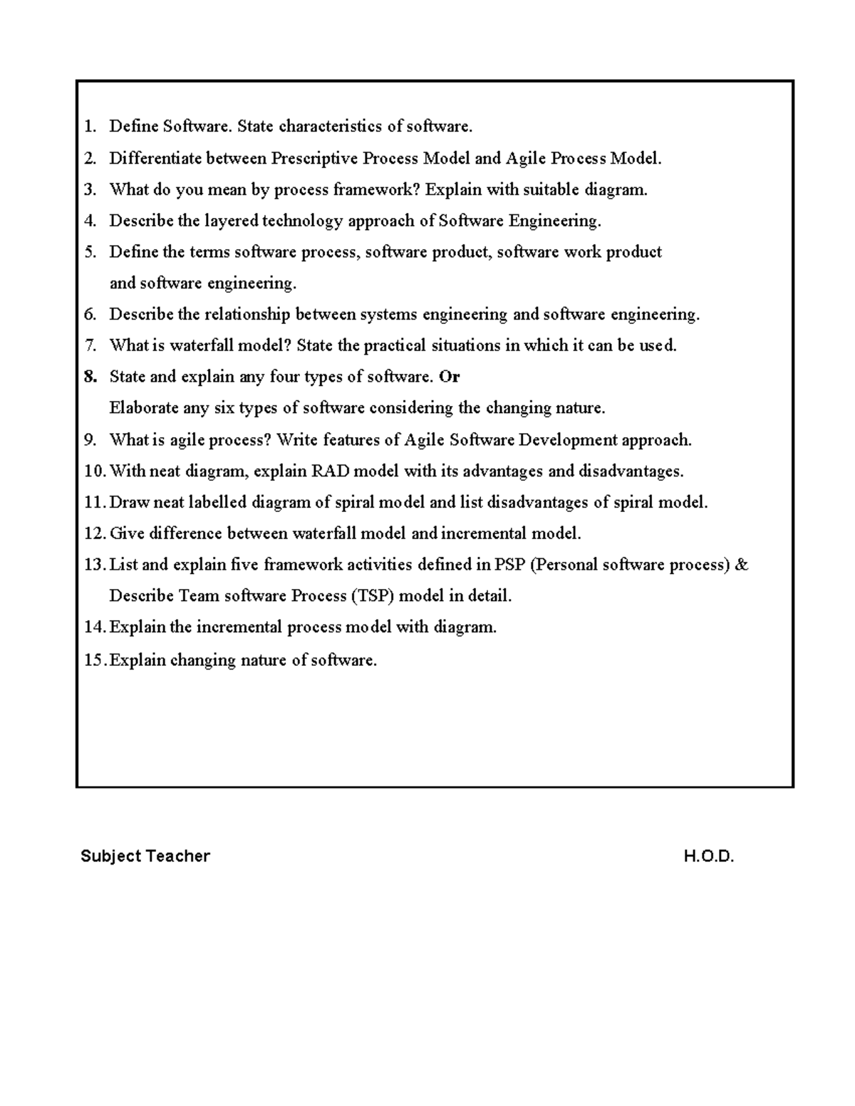 Assignment 1 - 1. Define Software. State characteristics of software. 2 ...