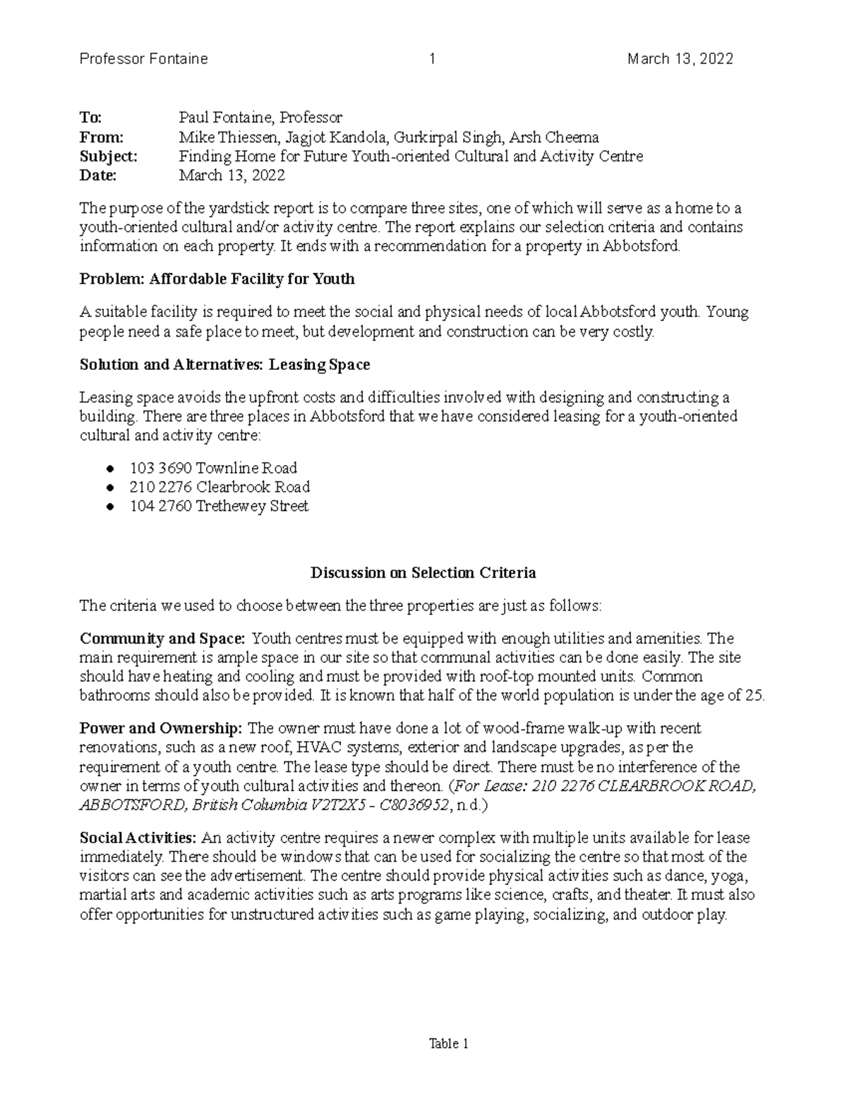 CMNS 251 Assignment 4 Yardstick Report Final - CMNS 251 - UFV - Studocu