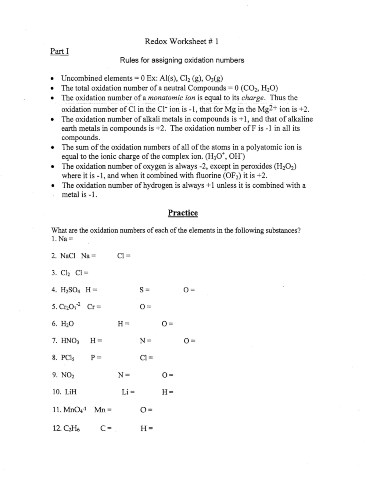 5. Chapter 17 - The Complete Practice Problem Guide - Part I Redox ...