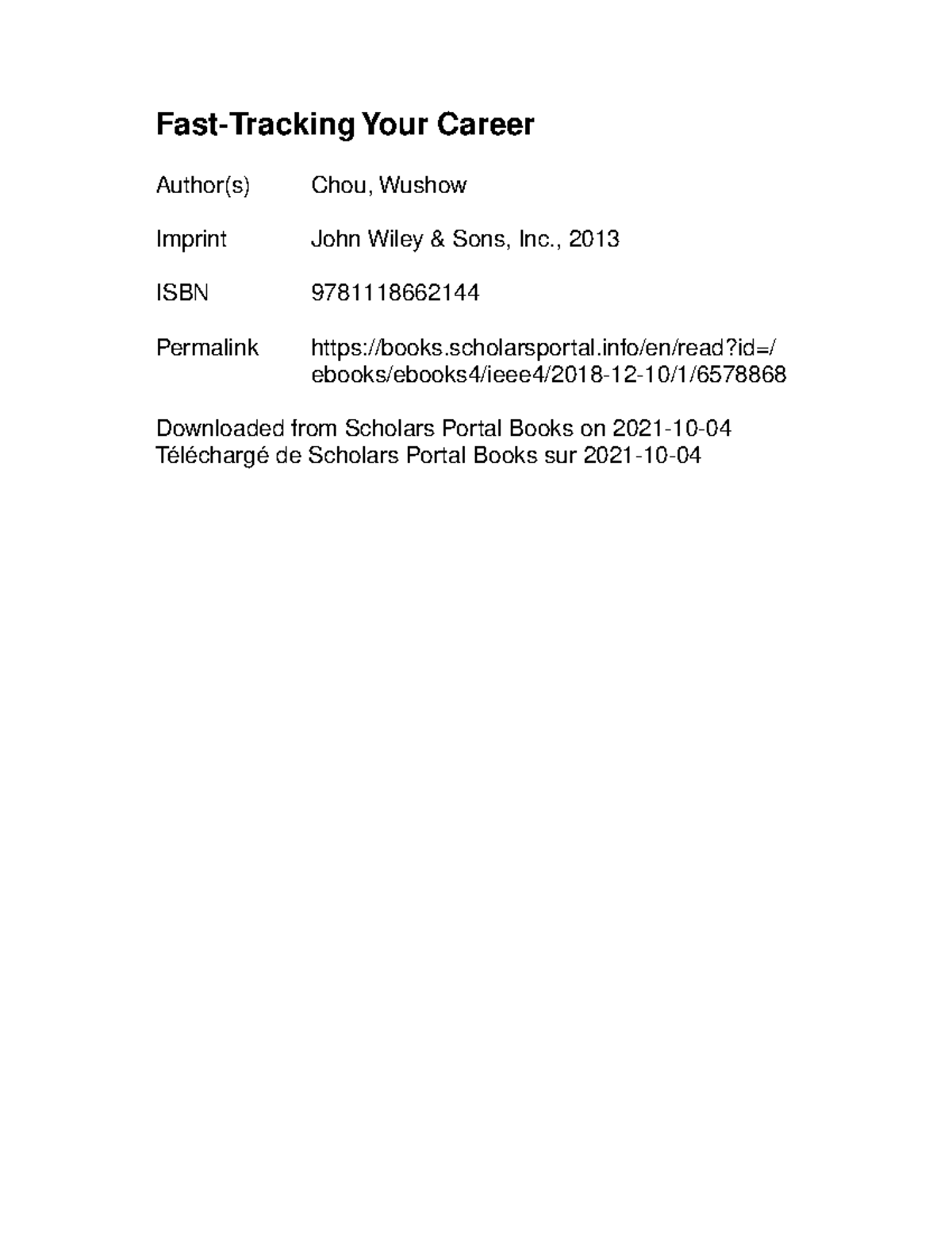 Fast Tracking Your Career [2021-10-04] - ENG4U - uOttawa - Studocu