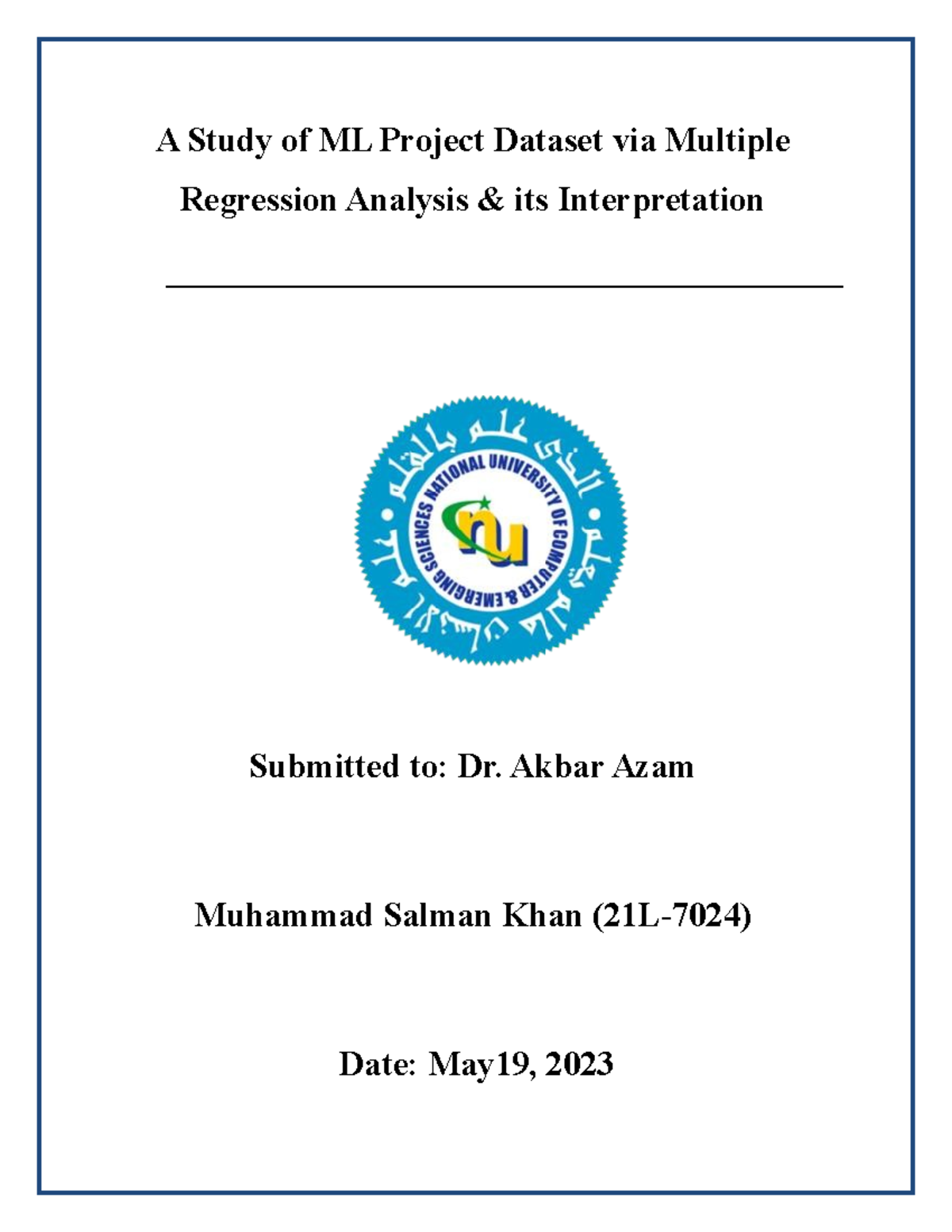 Inferential Statistics Project - A Study of ML Project Dataset via ...
