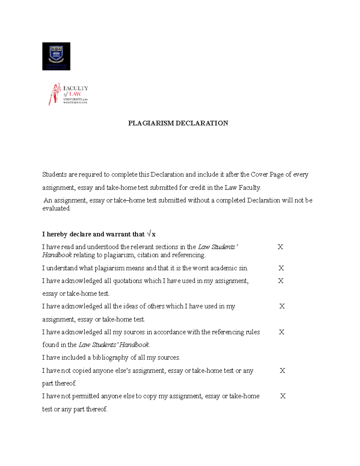 Practical Legal Process Assignment 1(4106502) - PLAGIARISM DECLARATION ...
