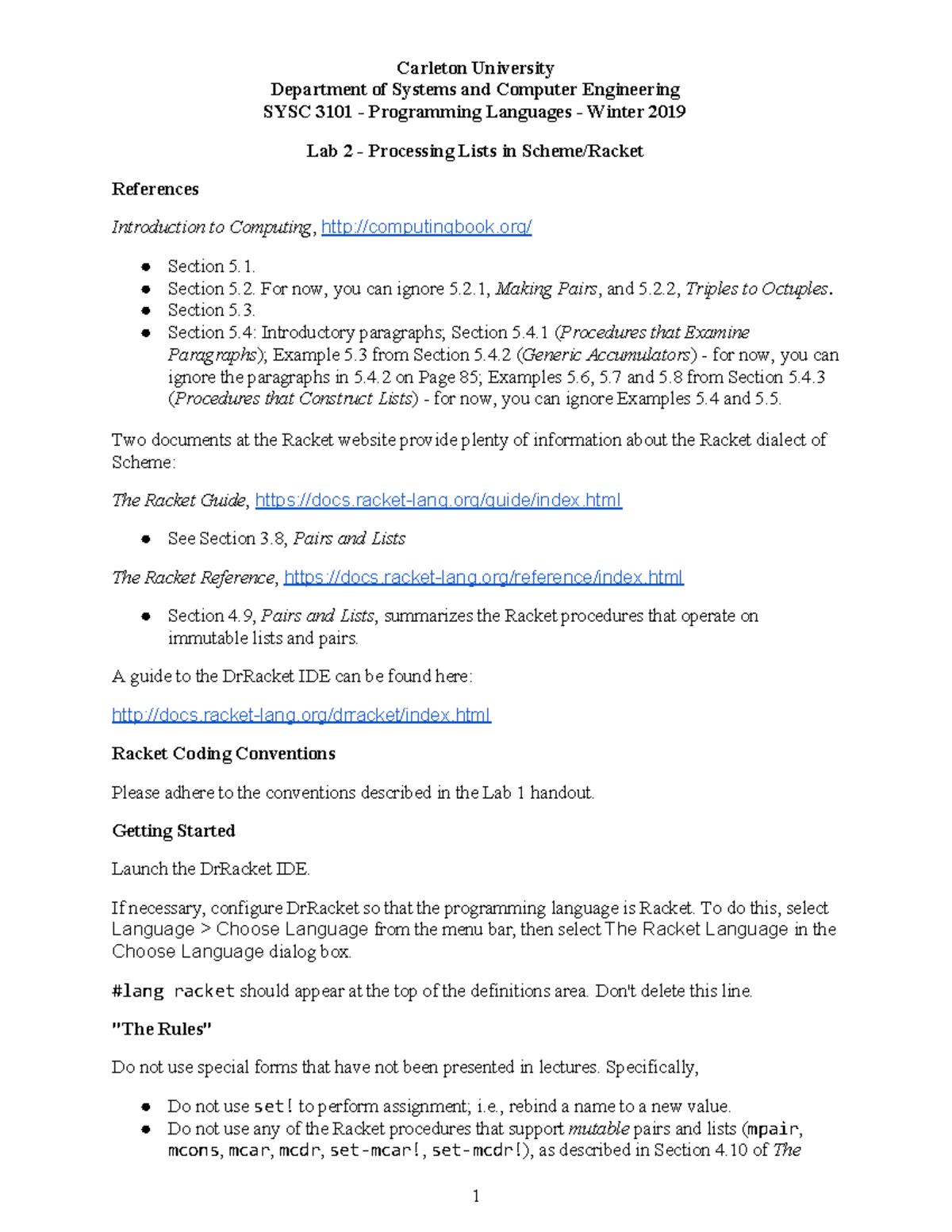 W19 Sysc3101 Lab2 Asas Carleton University Department Of Systems And Computer Engineering