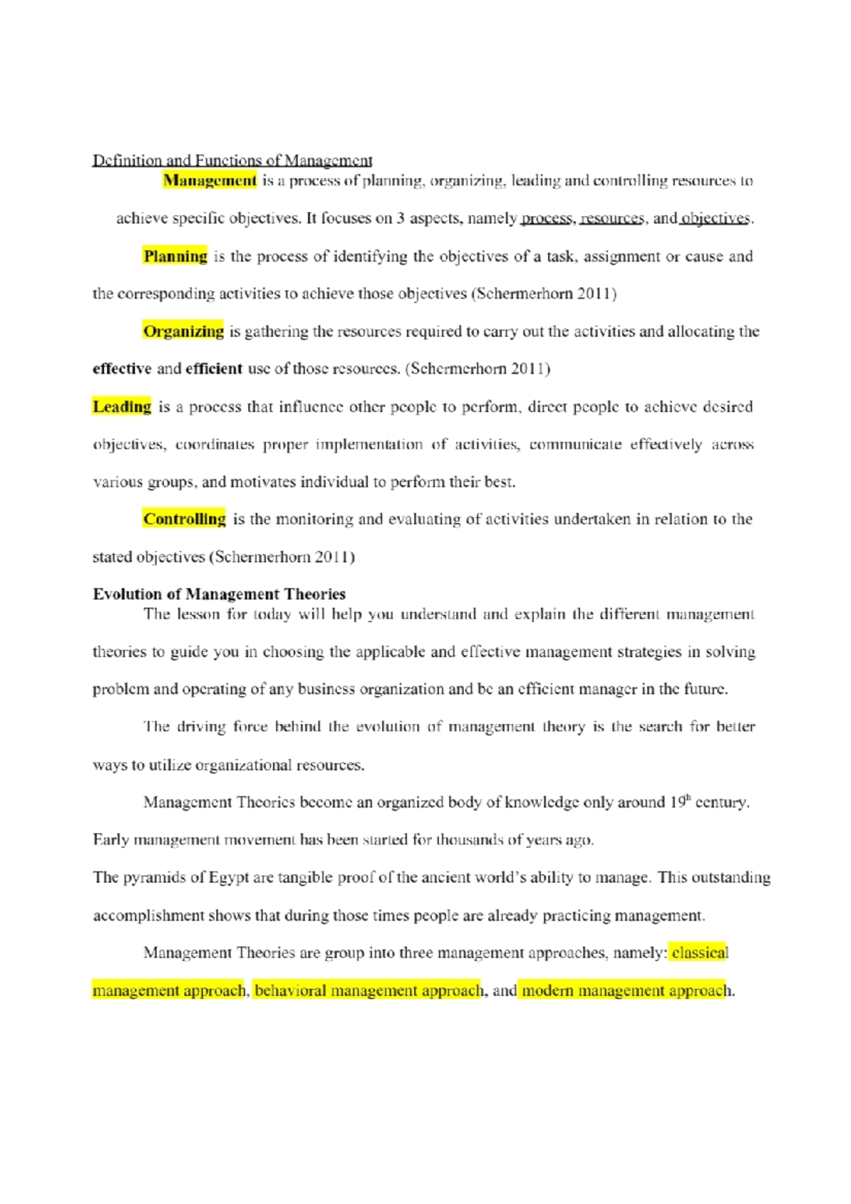 Orgman - Organization and Management Notes - Definition and Functions ...