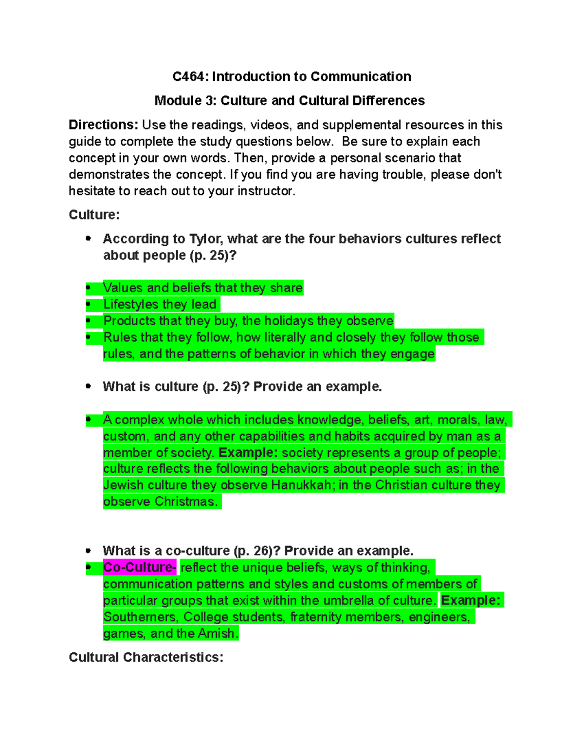 C464 Module 3 Notebook - C464: Introduction to Communication Module 3 ...