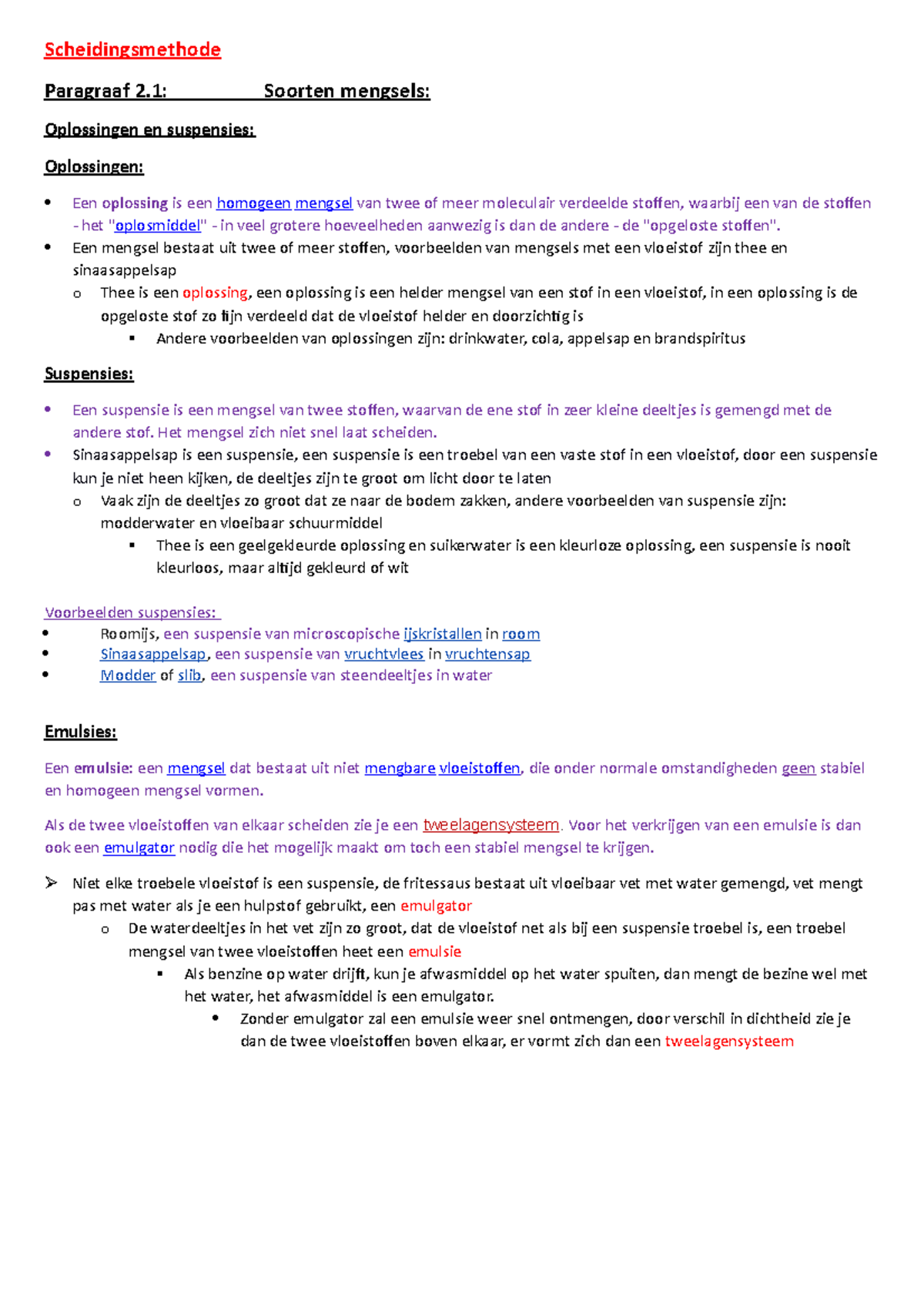 Hoofdstuk 2 Scheidingsmethode - Scheidingsmethode Paragraaf 2: Soorten ...