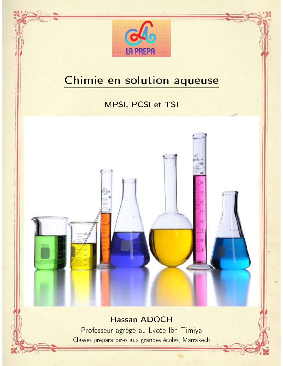 Chimie en solution aqueuse H. Adoch Cours - ADOCH Chimie en solution ...