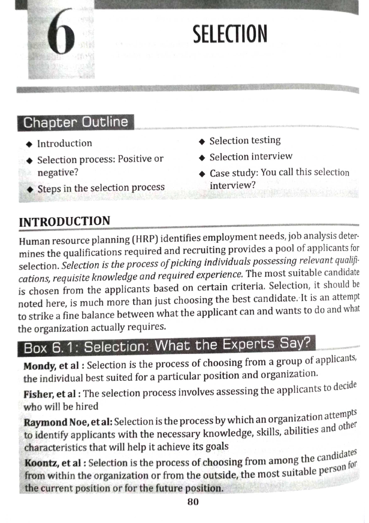 Selection eng - Vdhshsbdhd - SELECTION Chapter Outline Introduction ...
