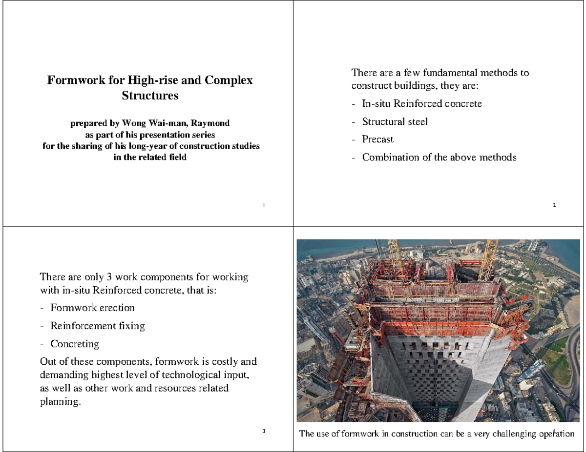 Formwork for High rise and Complex - Formwork for High-rise and Complex ...