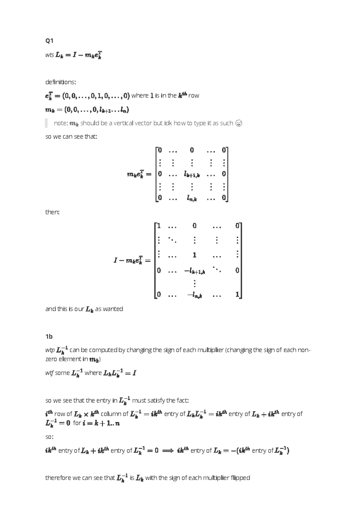 Assgn 2 - Assignment 2 for the course - Q wts definitions: where is in the row note: should be a ...