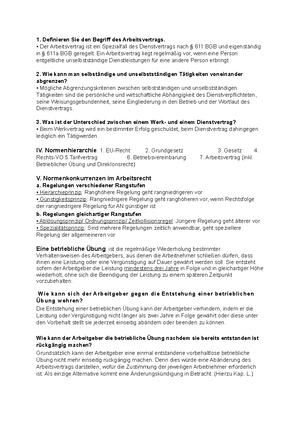 Arbeitsrecht komplett - Arbeitsrecht 01 Begriffserklärung: Recht Recht ...